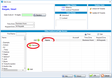 How Do I Add or Remove an Employee Gate Access Code – Bargain Storage